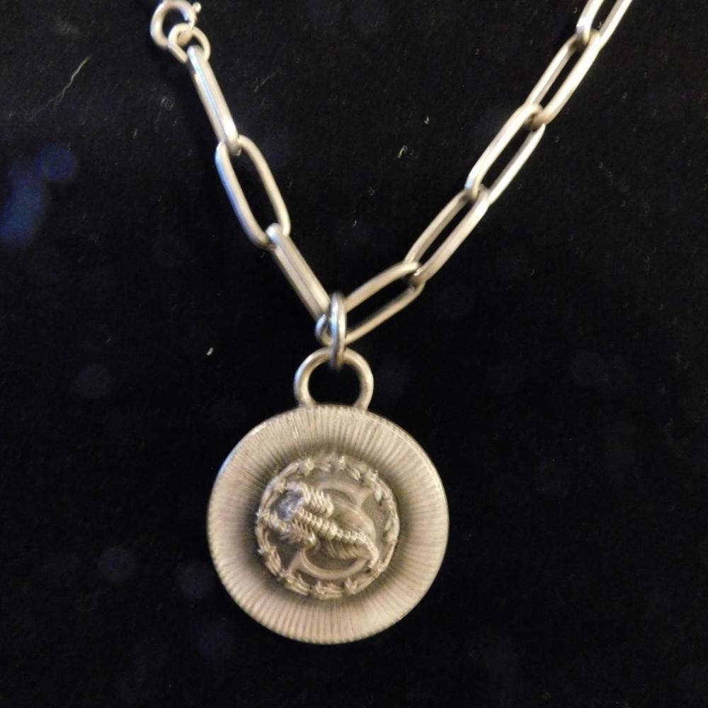 Zodiac Scorpio Scorpion Medallion Chain Necklace - Gem